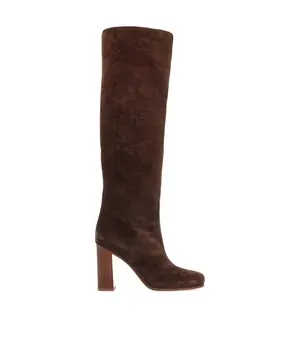 Khaite Willow Round Toe Heeled Boots - Black