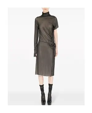 MAISON MARGIELA One-shoulder Semi-sheer Midi Dress