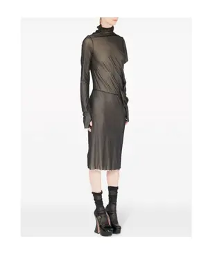 MAISON MARGIELA One-shoulder Semi-sheer Midi Dress