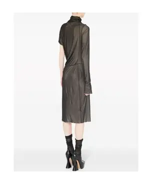 MAISON MARGIELA One-shoulder Semi-sheer Midi Dress