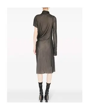 MAISON MARGIELA One-shoulder Semi-sheer Midi Dress