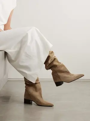 Khaite Andee Suede Knee Boots