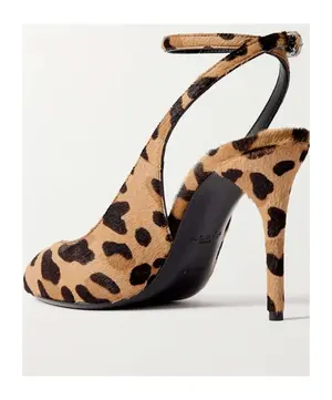 Alaïa Leopard Print High-heeled Sandals With Ankle Strap