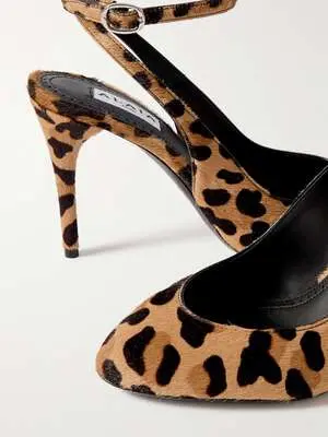 Alaïa Leopard Print High-heeled Sandals With Ankle Strap