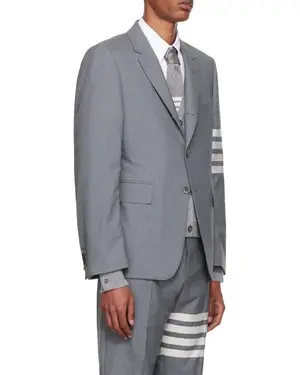 Thom Browne 4-bar Tailored Blazer - Medium Gray