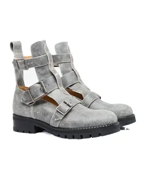 VIVIENNE WESTWOOD Rome Distressed Buckled Boots
