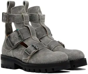 VIVIENNE WESTWOOD Rome Distressed Buckled Boots