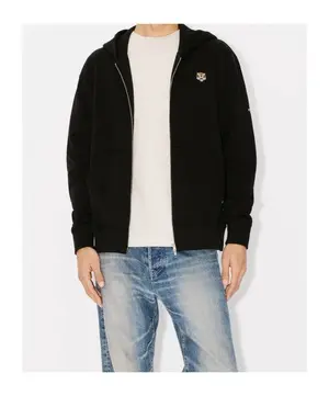 Kenzo Tiger Patch Zip-up Hooded Jacket