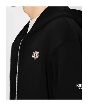 Kenzo Tiger Patch Zip-up Hooded Jacket