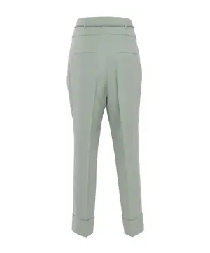 Peserico Drawstring Cropped Trousers - Gray