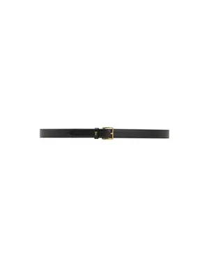 Ami Logo Plaque Belt - Black
