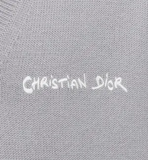 Dior Logo Wool V-neck Vest