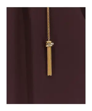 Elisabetta Franchi Embellished Georgette Blouse - Red