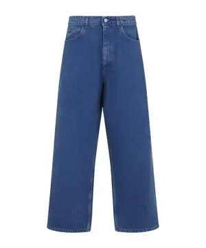 Marni Logo Printed Wide-leg Jeans
