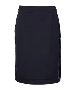 MAISON MARGIELA Raw Hem Midi Skirt - Blue