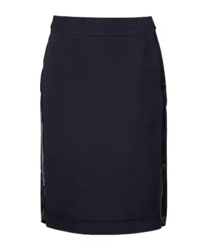 MAISON MARGIELA Raw Hem Midi Skirt - Blue