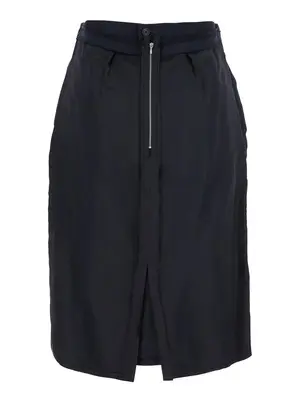 MAISON MARGIELA Raw Hem Midi Skirt - Blue