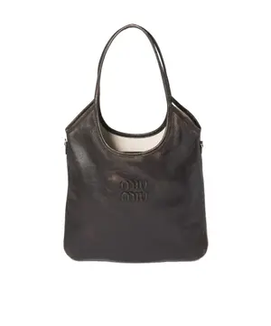 Miu Miu Ivy Leather Bag - Coffee