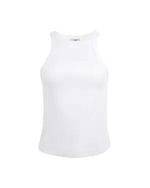 Vetements Racing Logo Embroidered Tank Top - White