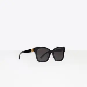 Balenciaga Dynasty Square Frame Sunglasses - Black