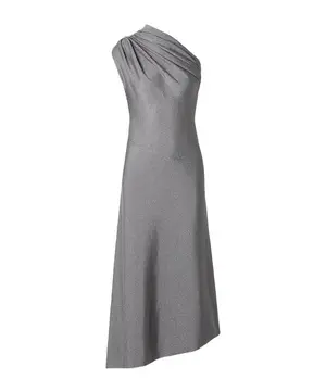 Khaite One-shoulder Ruched Midi Dress