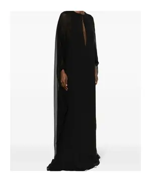 TOM FORD Floor-length Gown With Keyhole Neckline And Sheer Detailing