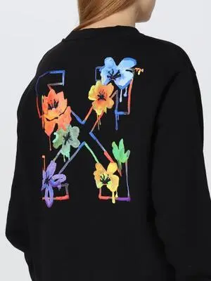 Off-White Logo Print Long Sleeve Sweatshirt