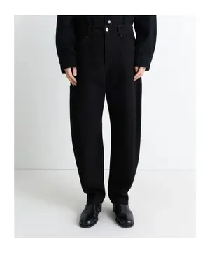 LEMAIRE Twisted Tapered-leg Trousers - Black