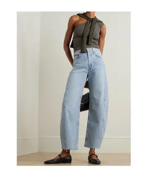 AGOLDE High-waisted Denim Trousers