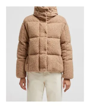 Moncler Paranas Hooded Short Puffer Jacket - Beige