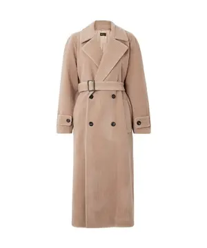 Loro Piana Double-breasted Belted Coat - Nude