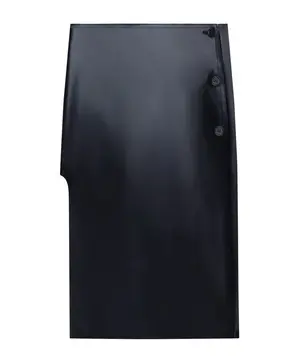 COURREGES Courrèges Latex Effect Oblique Skirt
