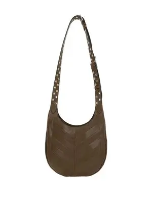 Valentino Garavani Chevron Patterned Logo Plaque Shoulder Bag