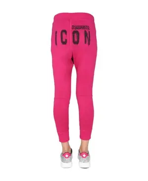 Dsquared2 Icon Logo Printed Track Pants - Pink