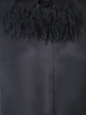 Incotex Feather-trimmed Long Sleeve Top
