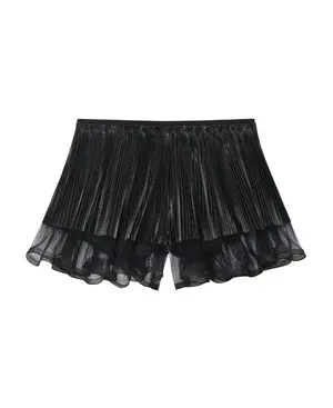 Givenchy Pleated Ruffle Shorts With Tulle Hem