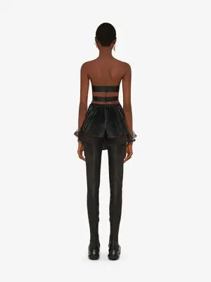 Givenchy Pleated Ruffle Shorts With Tulle Hem
