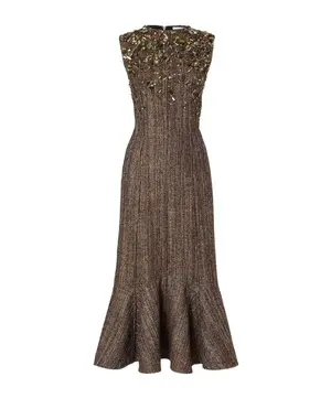 Fendi Multicolor Wool And Alpaca Dress