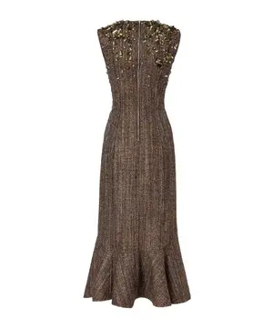 Fendi Multicolor Wool And Alpaca Dress