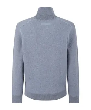 Zegna Ribbed Turtleneck Sweater - Blue