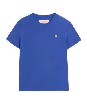 Valentino Garavani Vlogo Embroidered Crewneck T-shirt - Blue