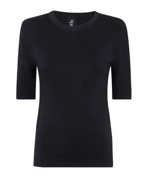 THOM KROM Round Neck Half Sleeve Top