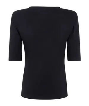 THOM KROM Round Neck Half Sleeve Top