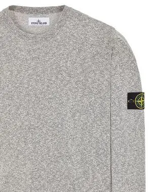 Stone Island Compass Motif Jersey Jumper - Gray