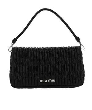 Miu Miu Crystal Strap Quilted Shoulder Bag