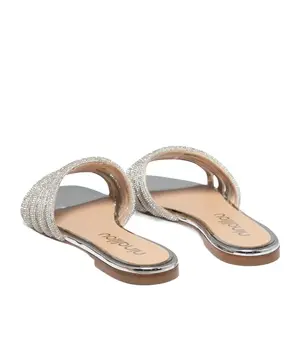 NINALILOU Elisa Crystal-embellished Slip-on Flat Sandals