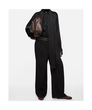 Acne Studios Layered Satin Blouse - Black