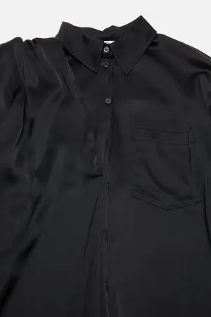 Acne Studios Layered Satin Blouse - Black