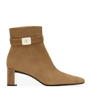 Women's Suede Heeled Ankle Boots