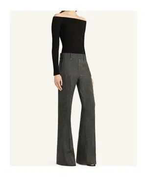 COURREGES Courrèges Off-shoulder Ribbed Top With Ac Logo - Black
